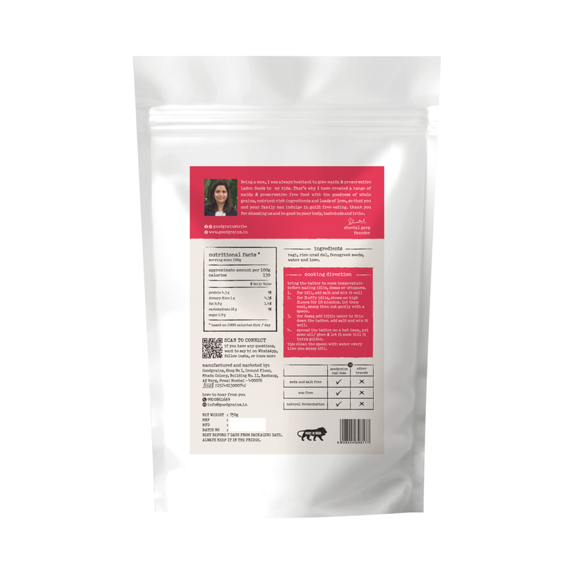 Buy Ragi Dosa Batter – Gluten Free No Maida Calcium Rich Batter ...